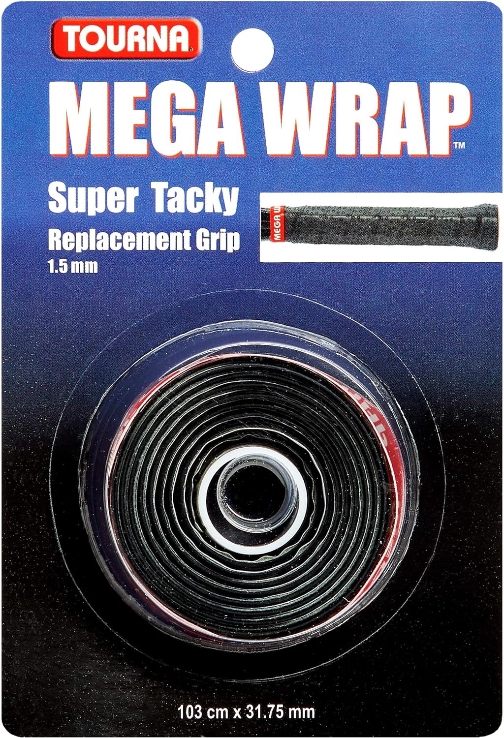 Tourna Mega Wrap Replacement Tennis Grip Black | Tennis & Pickleball Shop